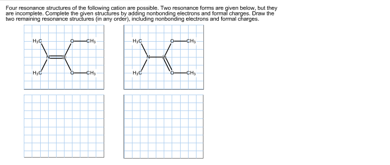 Solved Four resonance structures of the following cation are | Chegg.com