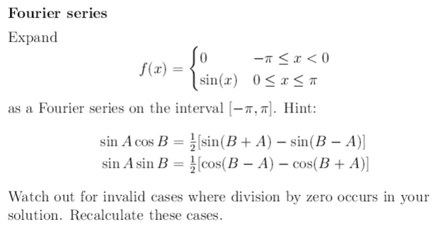 Solved Fourier series Expand as a Fourier series on the | Chegg.com