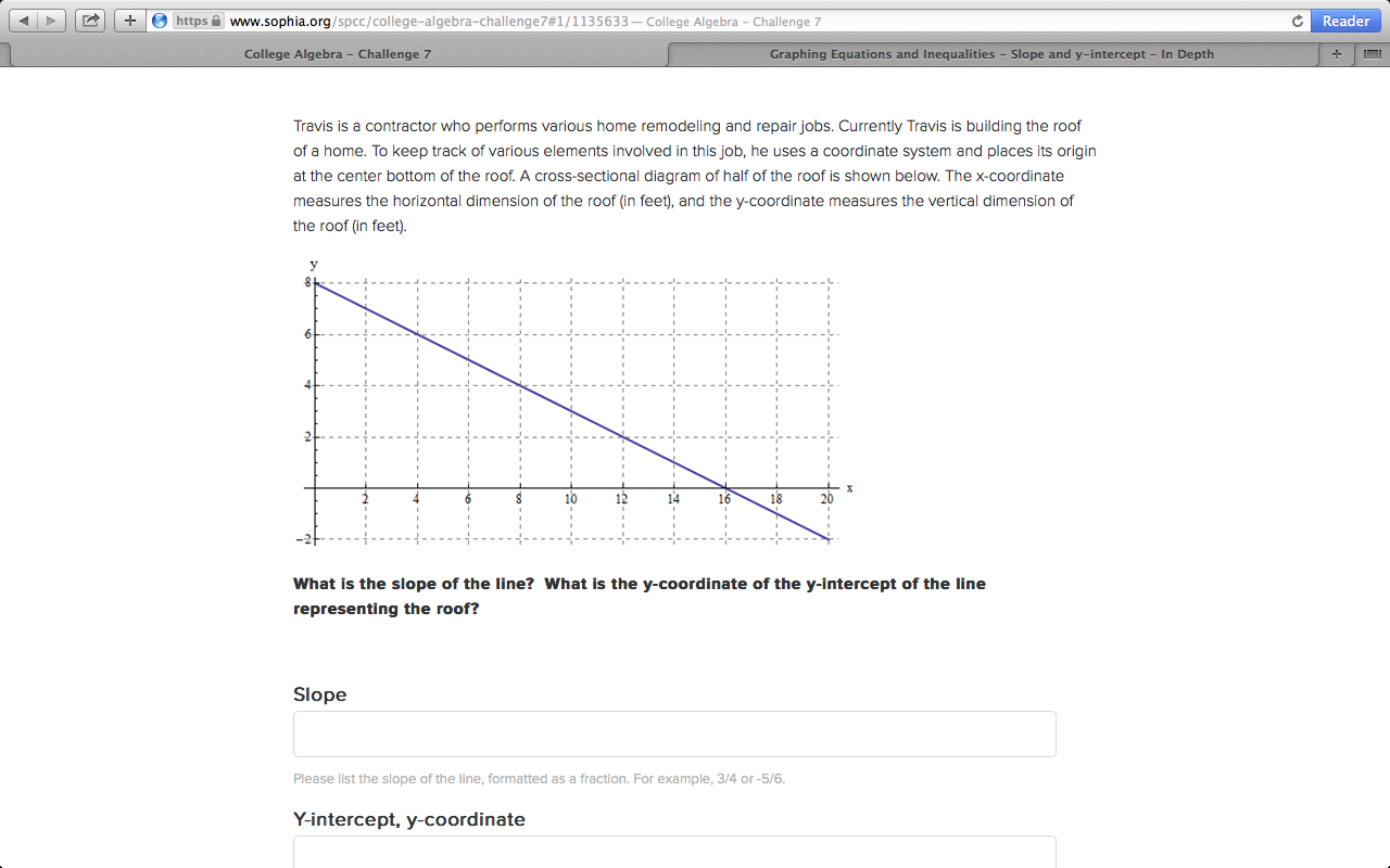 Solved https www.sophia.org Algebra Challenge 7 College | Chegg.com