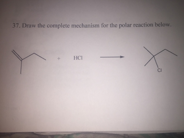 Solved Draw the complete mechanism for the polar reaction | Chegg.com