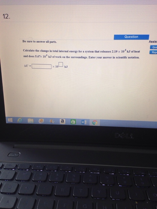 Solved Be sure to answer all parts. Calculate the change in | Chegg.com