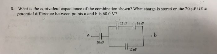 Solved What is the equivalent capacitance of the combination | Chegg.com