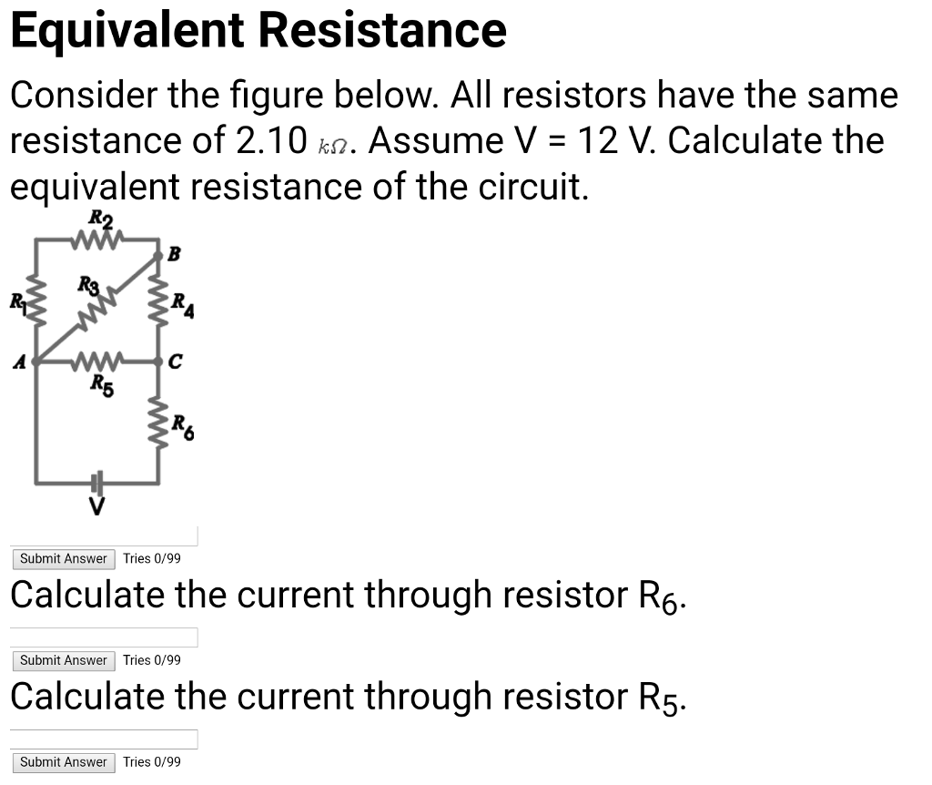 Solved Equivalent Resistance Consider the figure below. All | Chegg.com