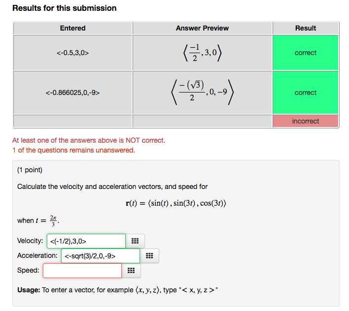 Solved Results for this submission Entered Answer Preview | Chegg.com