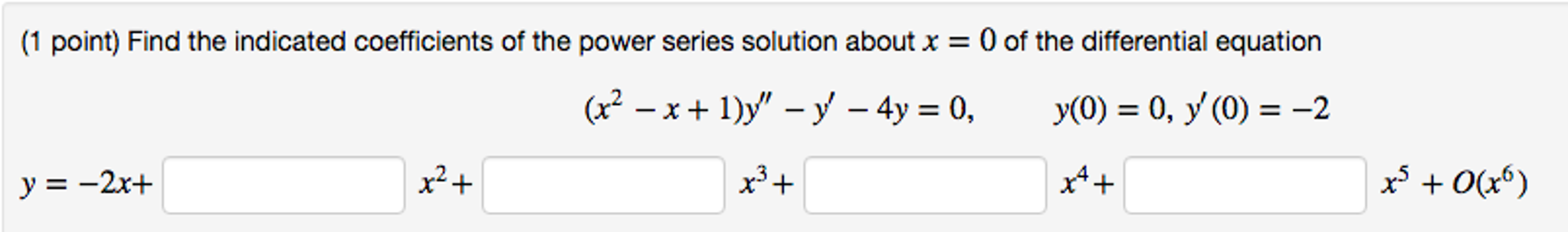 Solved Find the indicated coefficients of the power series | Chegg.com