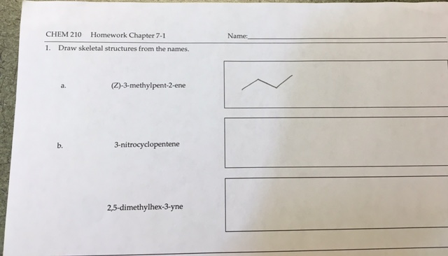Solved Draw skeletal structure from the names. | Chegg.com