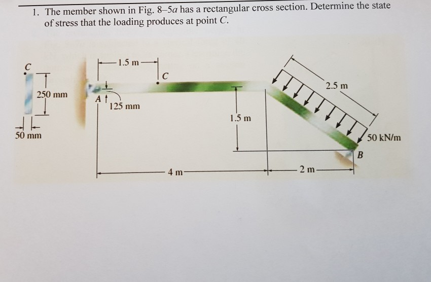 Solved state member shown in Fig. 8-Sa has a rectangular | Chegg.com