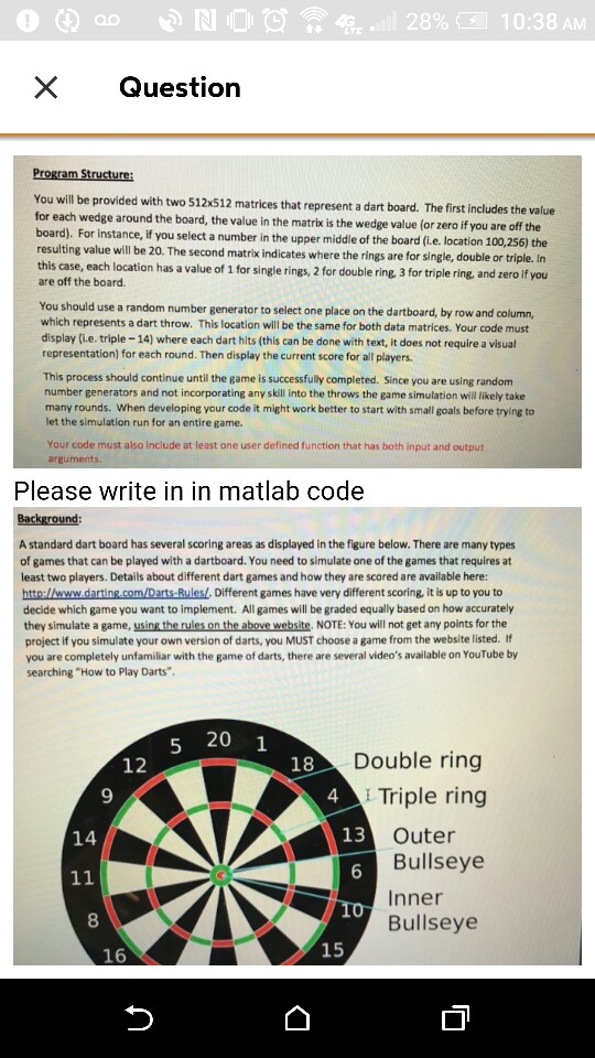 Describe a Simulation Used to Determine a Game of Darts.