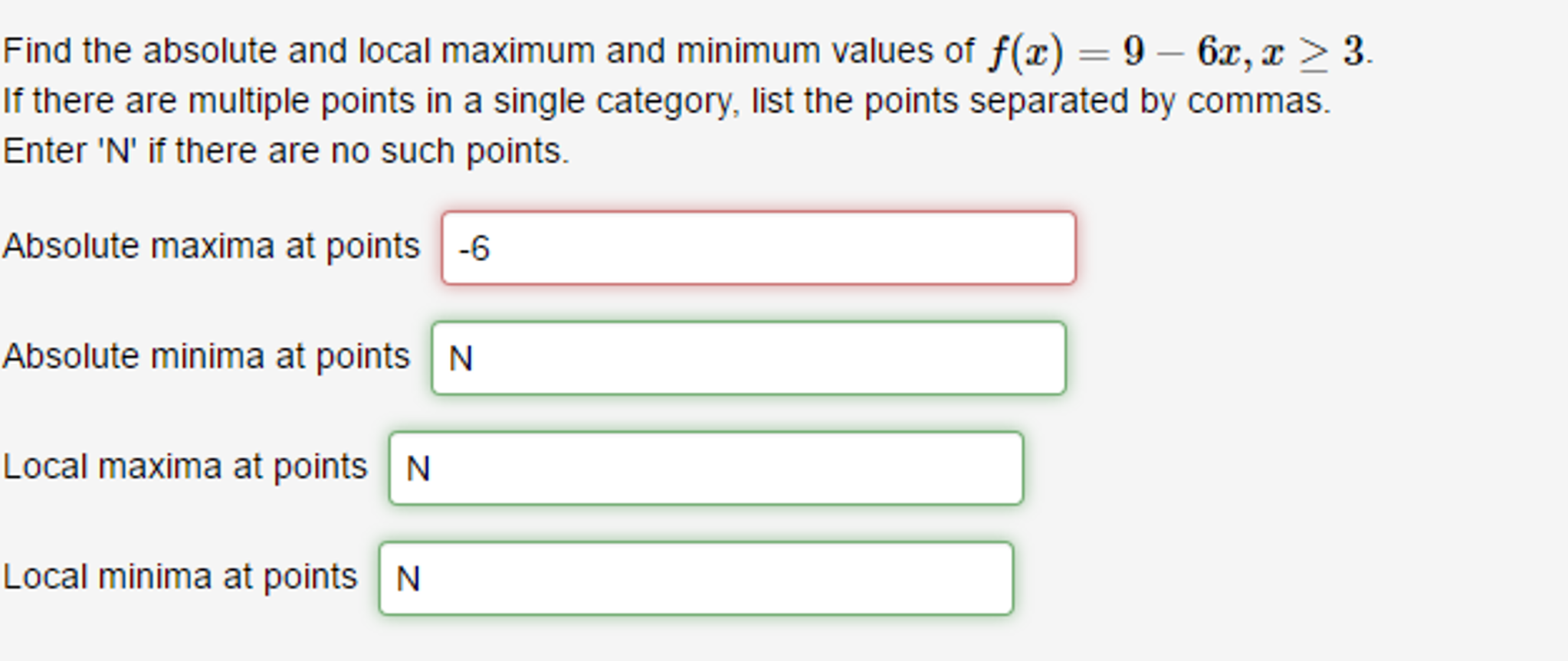 Solved 1 Point Find The Absolute Maximum And Minimum