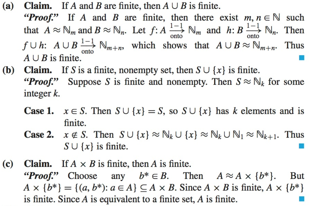 Solved (a) If A and B are finite, then A U B is finite. | Chegg.com