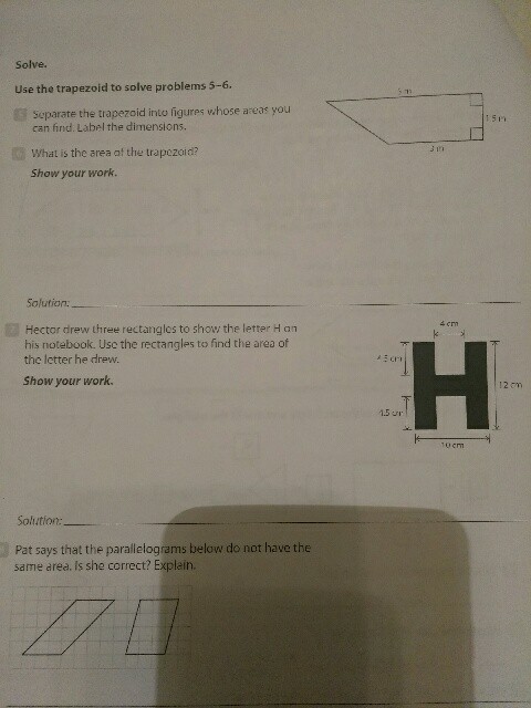 Solved Solve. Use the trapezoid to solve problems 5-6. | Chegg.com
