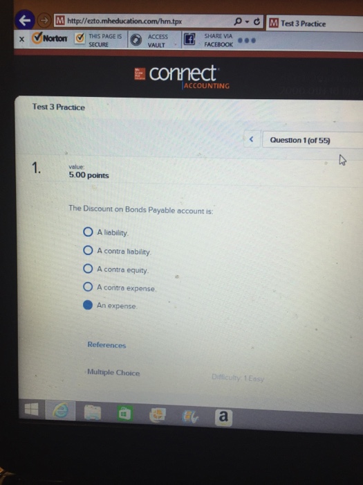 Solved The Discount on Bonds Payable account is A liability | Chegg.com