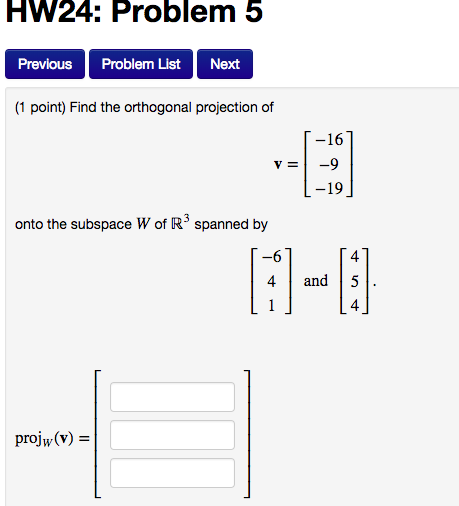 Solved HW24: Problem 5 Previous Problem List Next (1 point) | Chegg.com
