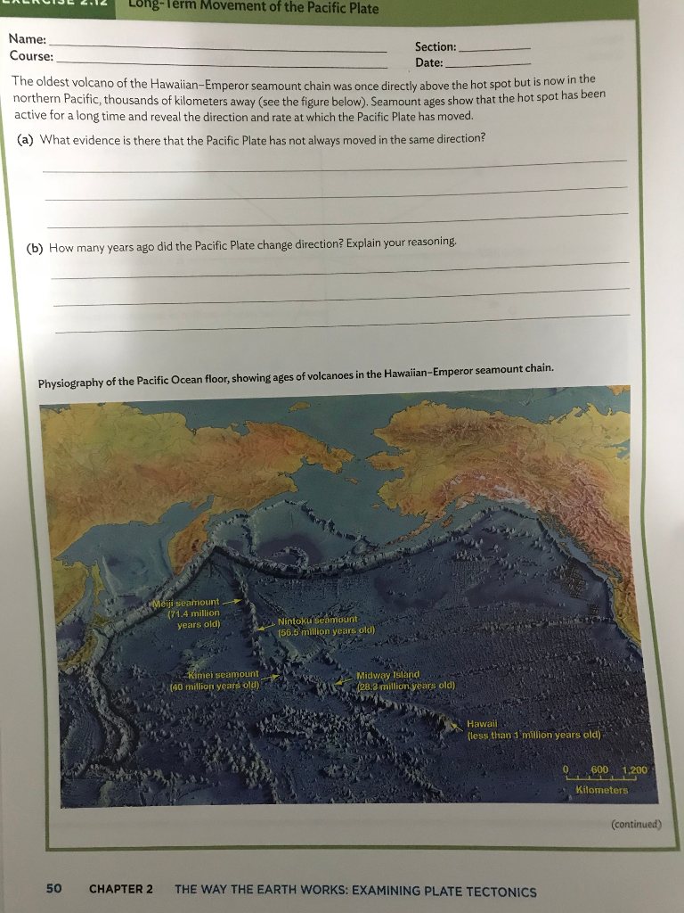 Solved Löng-Term Movement of the Pacific Plate Name: | Chegg.com