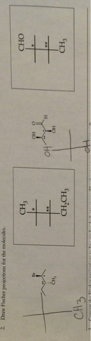Solved Draw Fischer projections for the molecules. | Chegg.com