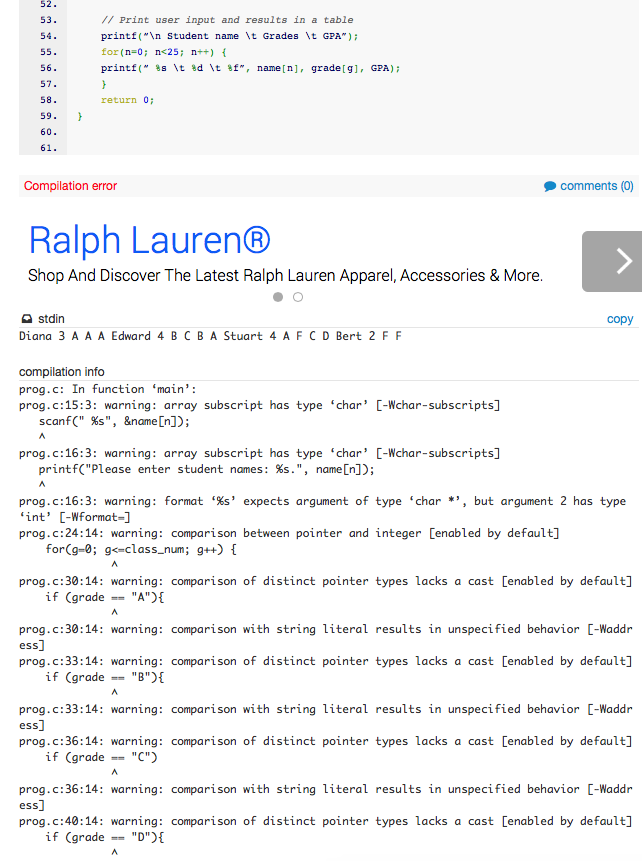 Solved I just wrote this code in C and I cannot get it to | Chegg.com