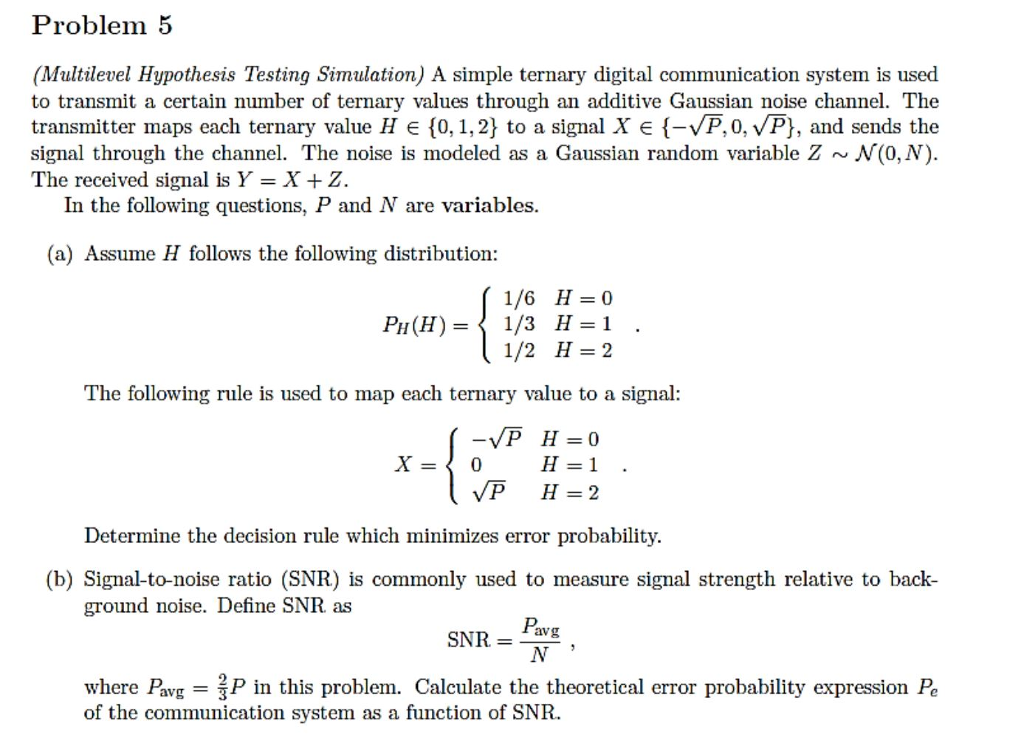 Problem 5 (Multilevel Hypothesis Testing Simulation) | Chegg.com