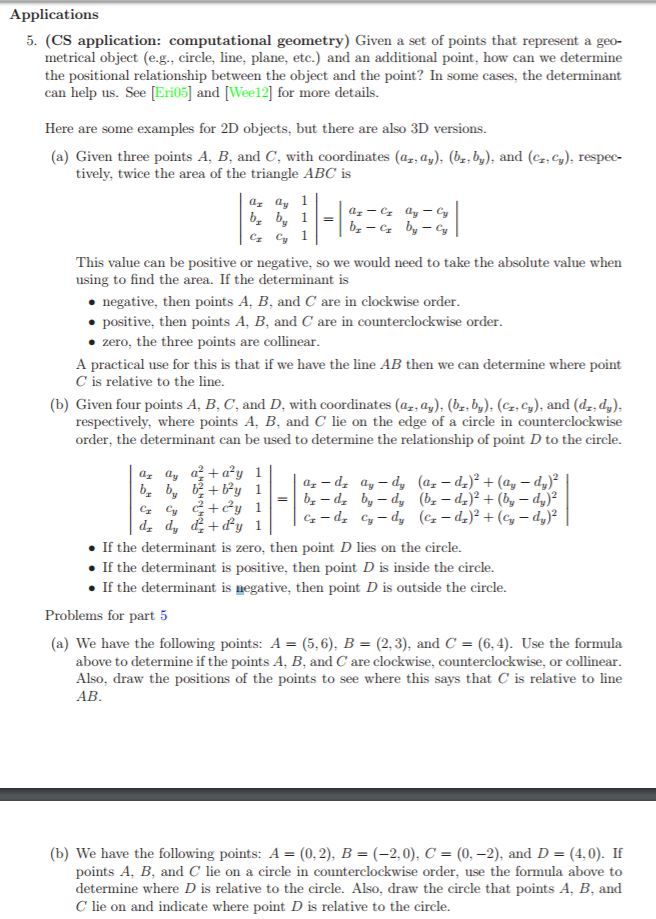 Solved Given a set of points that represent a geometrical | Chegg.com