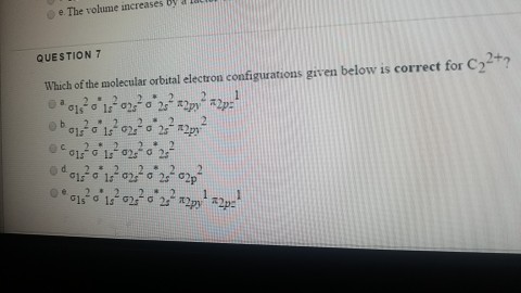 Solved Which of the mo orbital electron configurations given | Chegg.com
