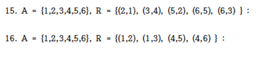 Solved In this problem, each relation R is defined on the | Chegg.com