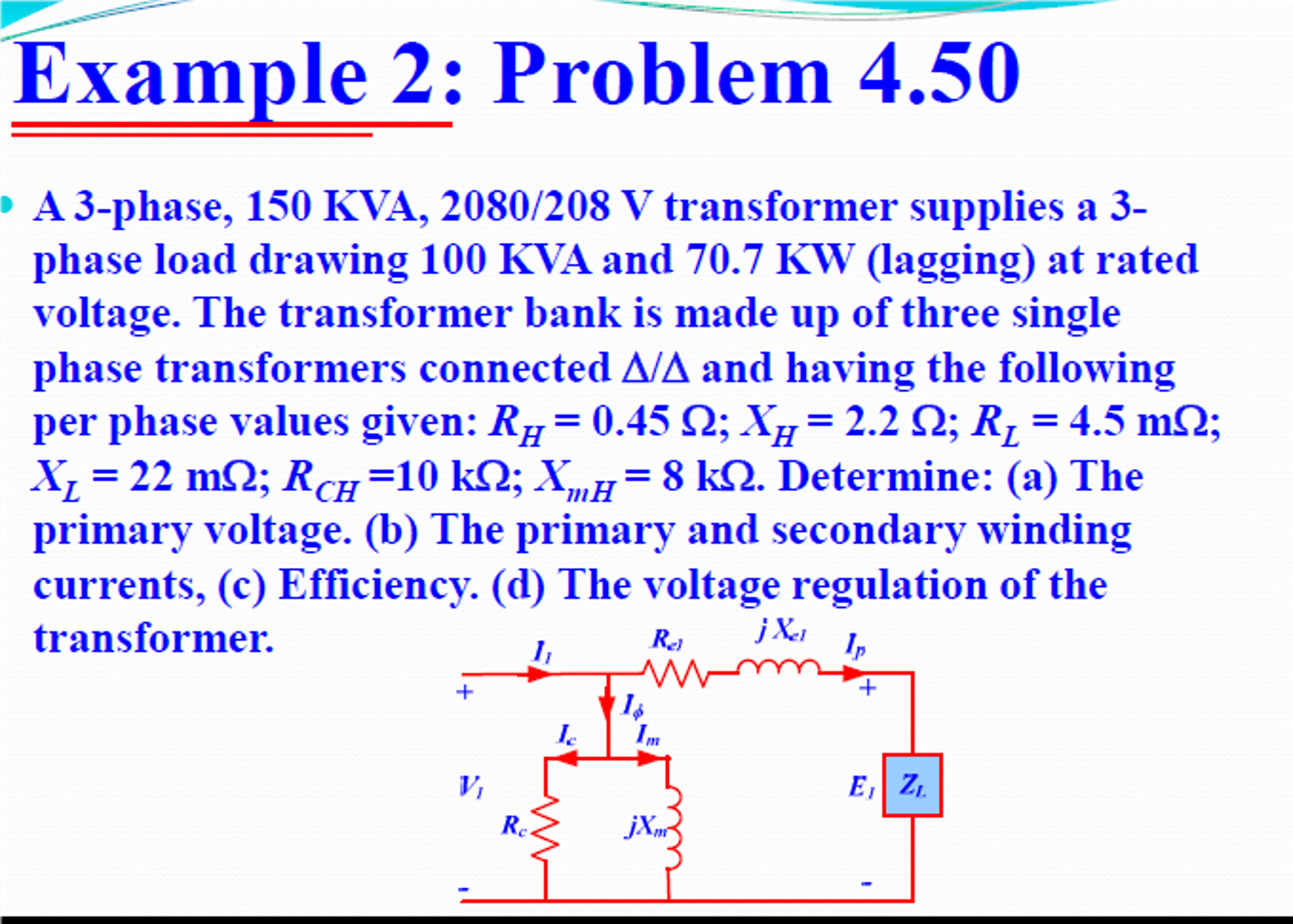 Solved A 3-phase, 150 KVA, 2080/208 V transformer supplies a | Chegg.com