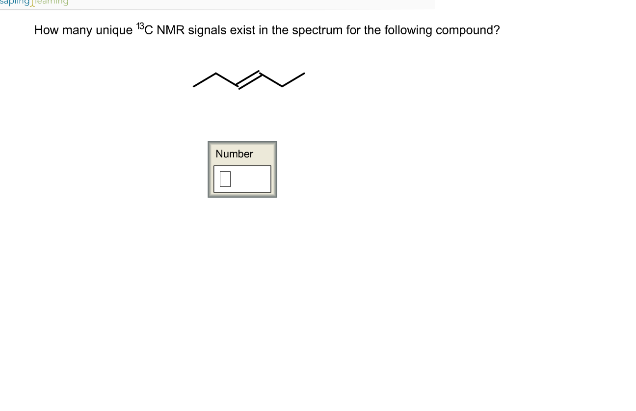 Solved: How Many Unique C13 NMR Signals Exist In The Spect... | Chegg.com