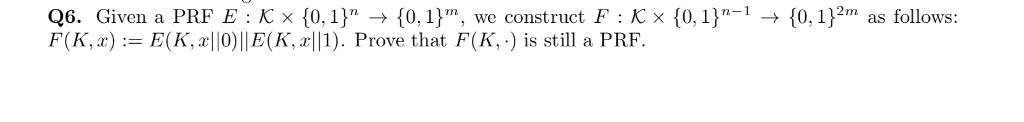 Pseudorandom Function A pseudorandom function (PRF) | Chegg.com