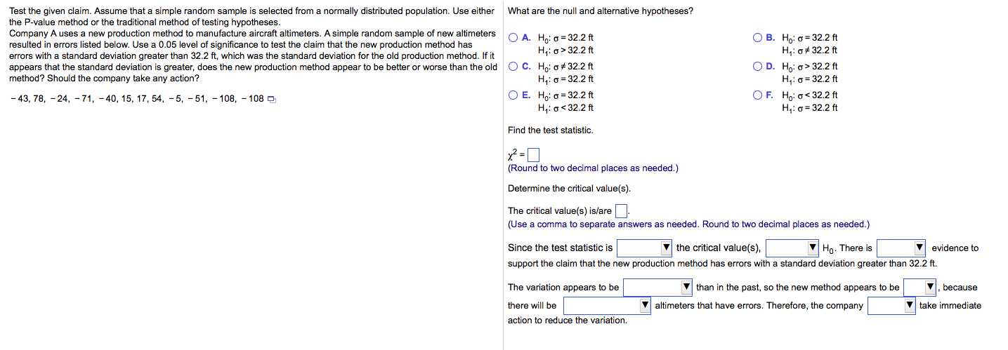Solved Test the given claim. Assume that a simple random | Chegg.com