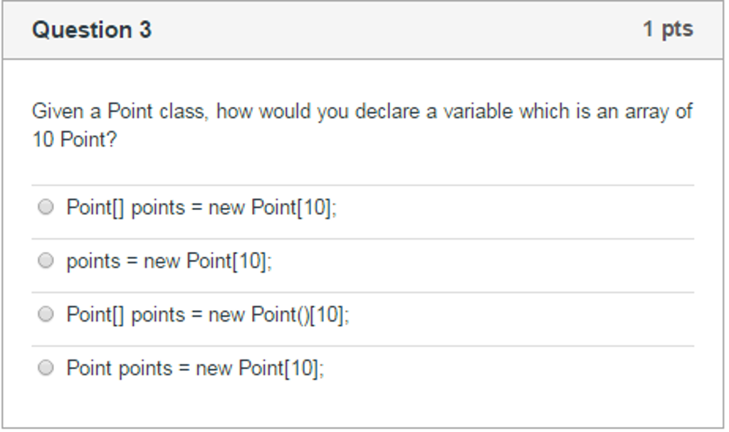 Solved Question 2 For the same class public class Point f | Chegg.com