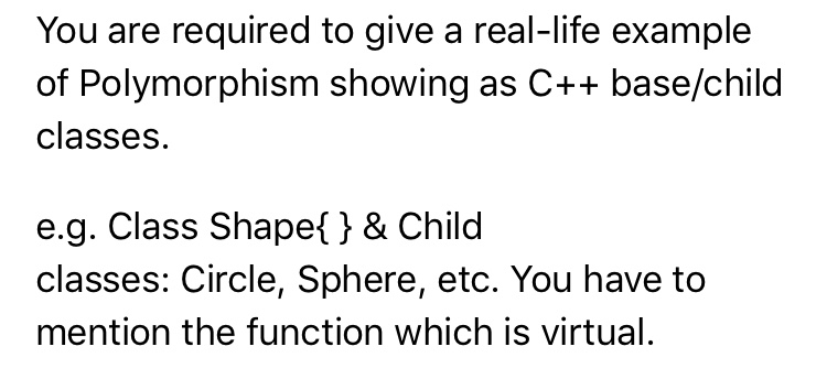 Solved You are required to give a real-life example of | Chegg.com