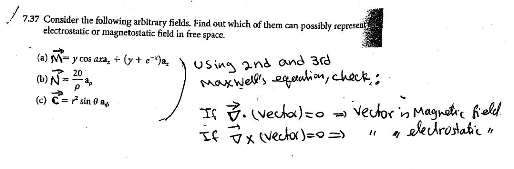 Solved /7.37 Consider the following arbitrary fields. Find | Chegg.com