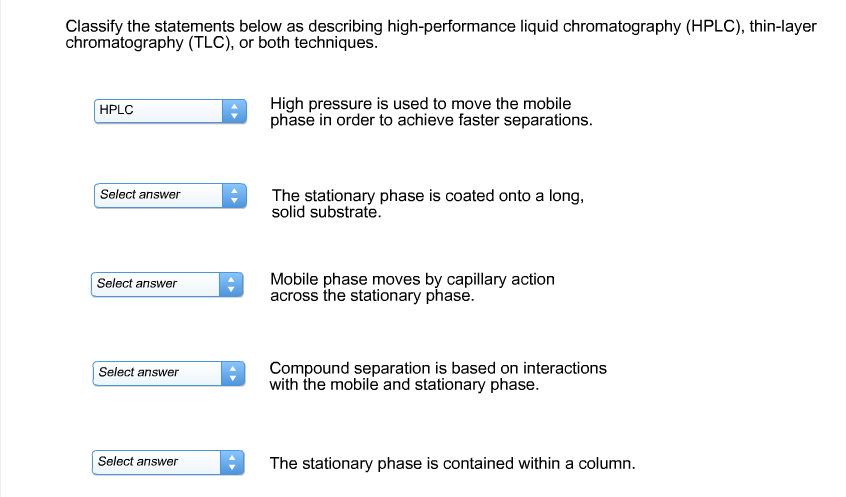 Solved Classify the statements below as describing | Chegg.com