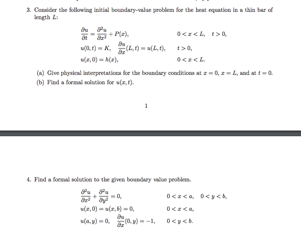 Solved Consider the following initial boundary-value problem | Chegg.com