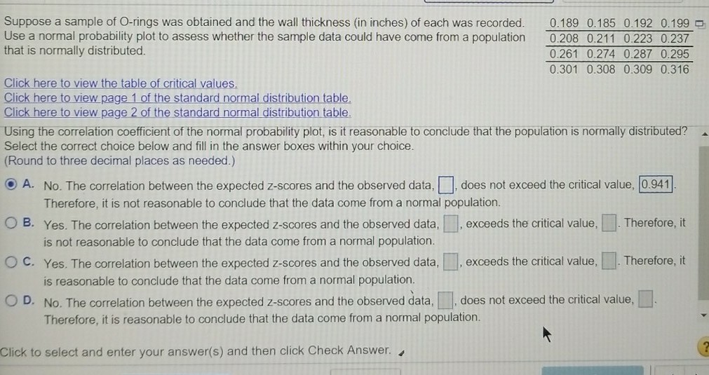 Solved Suppose a sample of O-rings was obtained and the wall | Chegg.com
