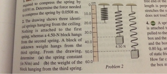 Solved required to compress the spring by 0.0191 m. | Chegg.com