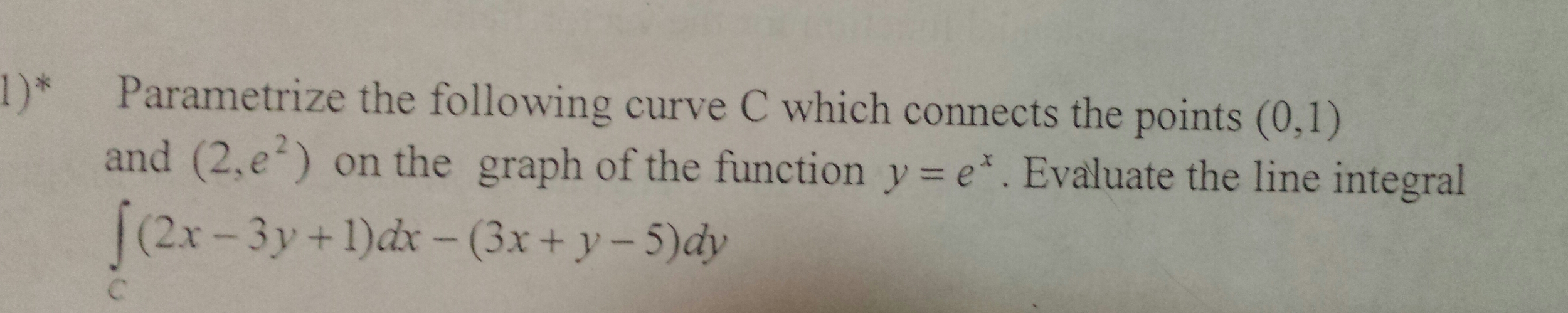 Solved parametrize the following curve C which connects the | Chegg.com