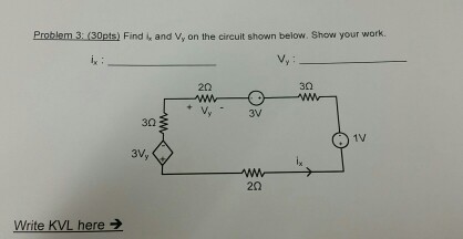 Solved Find i_x and V_x on the circuit shown below. Show | Chegg.com