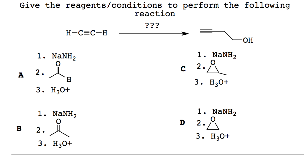 Solved Give the reagents/conditions to perform the following | Chegg.com