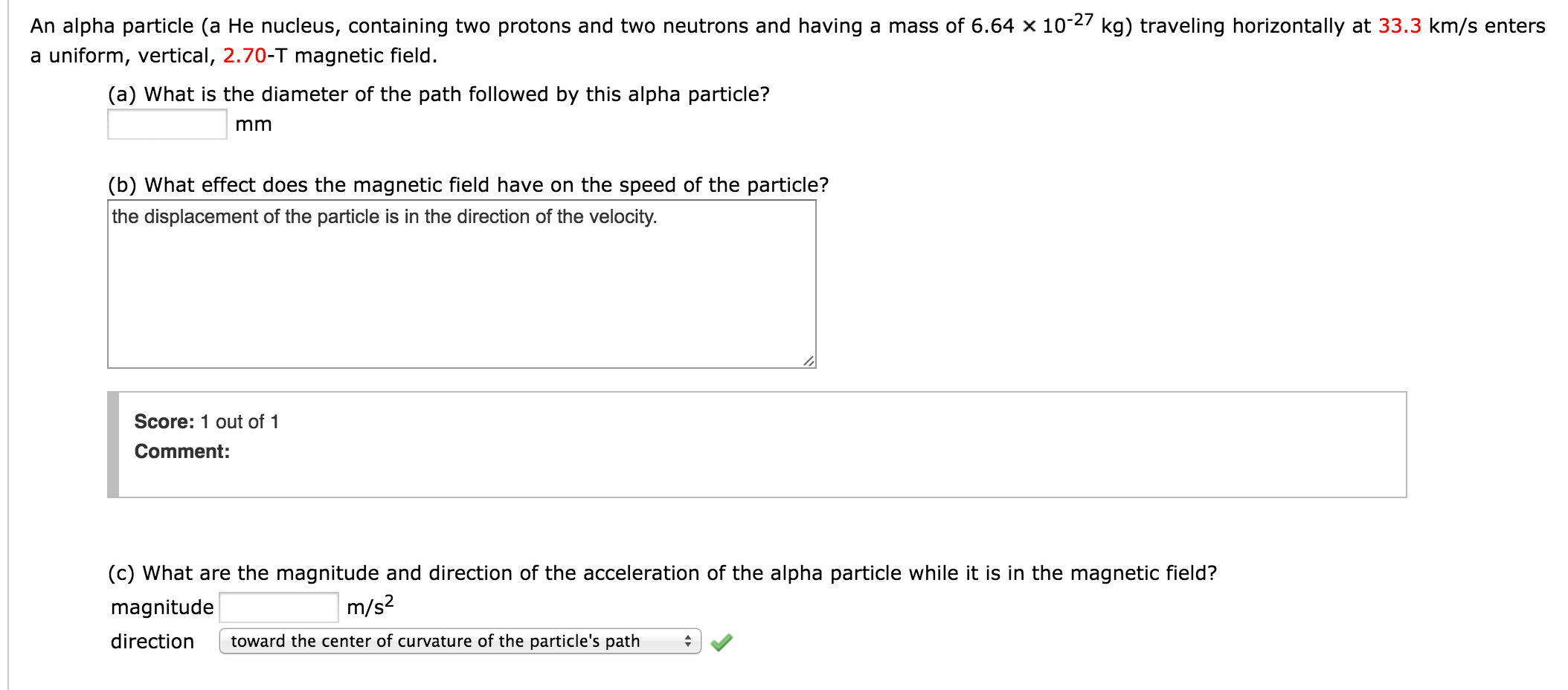 Solved An alpha particle (a He nucleus, containing two | Chegg.com
