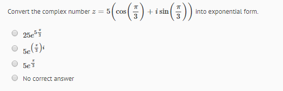 Solved Convert the complex number z 5 + i5 into polar form. | Chegg.com