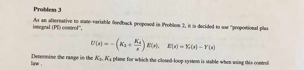 Solved Problem 3 As an alternative to state-variable | Chegg.com