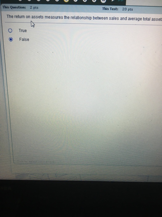 Solved The return on assets measures the relationship | Chegg.com