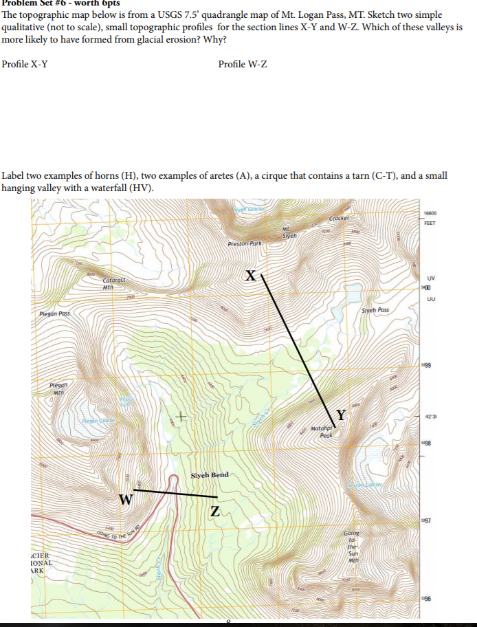 Solved Problem Set #6-worth 6pts The topographic map below | Chegg.com Solved Problem Set #6-worth 6pts The topographic map below | Chegg.com