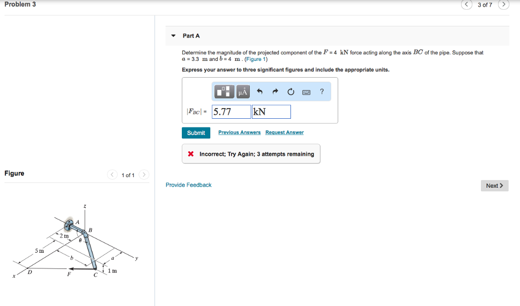 Solved Problem 3 Part A Determine the magnitude of the | Chegg.com
