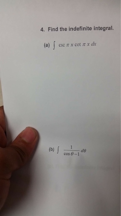 Solved Find the indefinite integral. integral csc pi x cot | Chegg.com