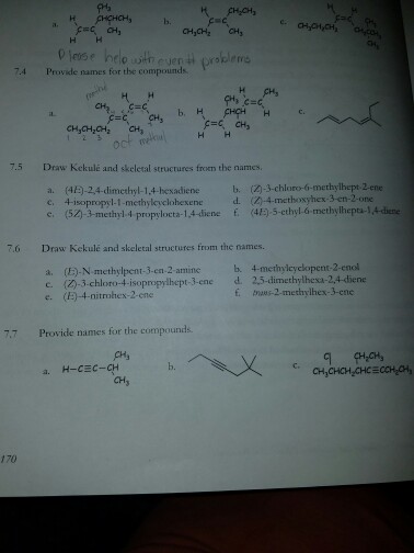 Solved Provide names for the compounds Draw Kekule and | Chegg.com