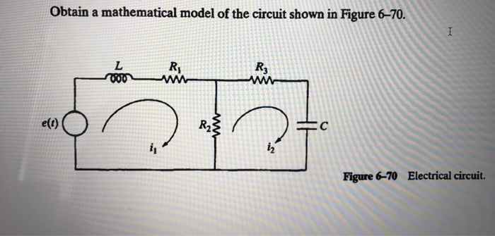 Solved Obtain a mathematical model of the circuit shown in | Chegg.com
