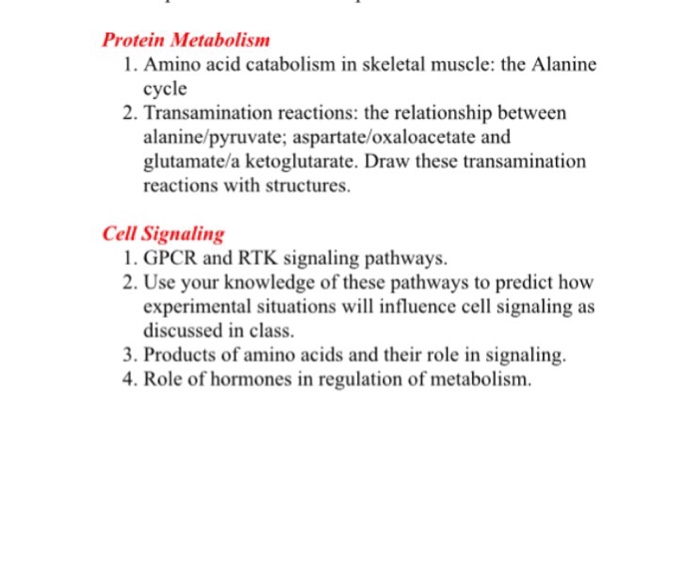 Solved Amino acid catabolism in skeletal muscle: the Alanine | Chegg.com
