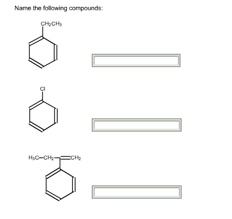 Solved Name the following compounds: | Chegg.com