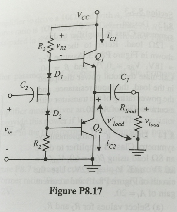 Solved 6,19 Design a 5W complementary-symmetry | Chegg.com